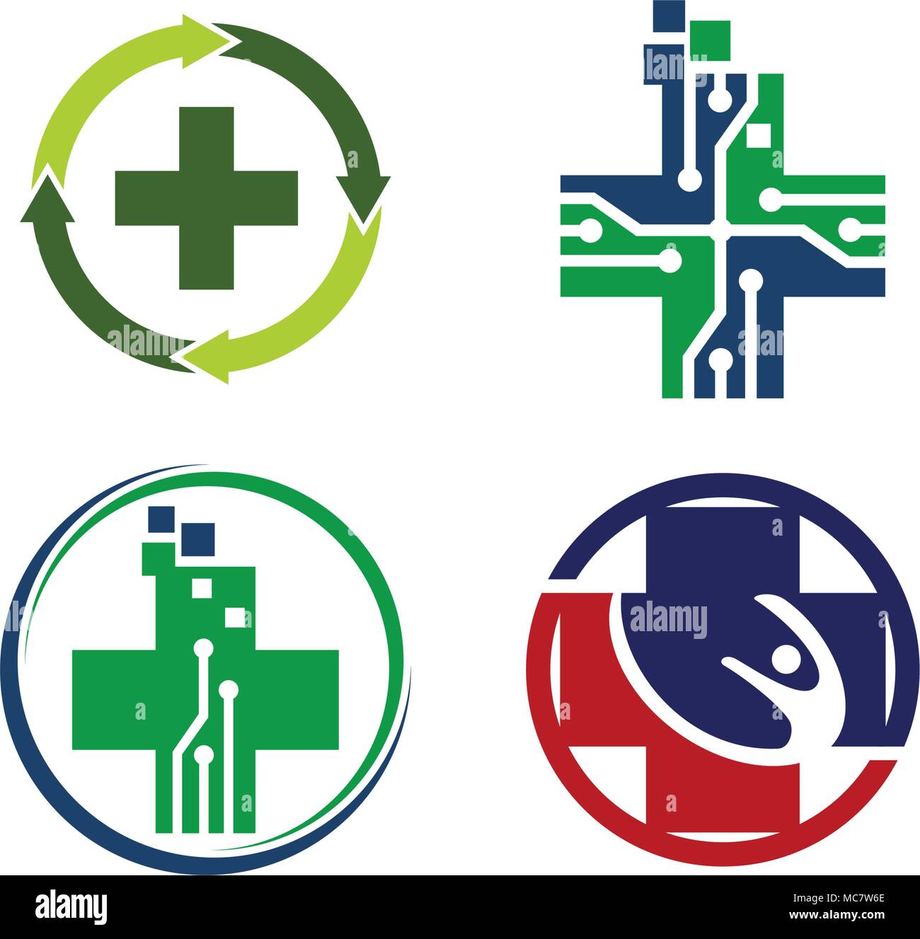 Health Center Template Set Stock Vector Image & Art - Alamy