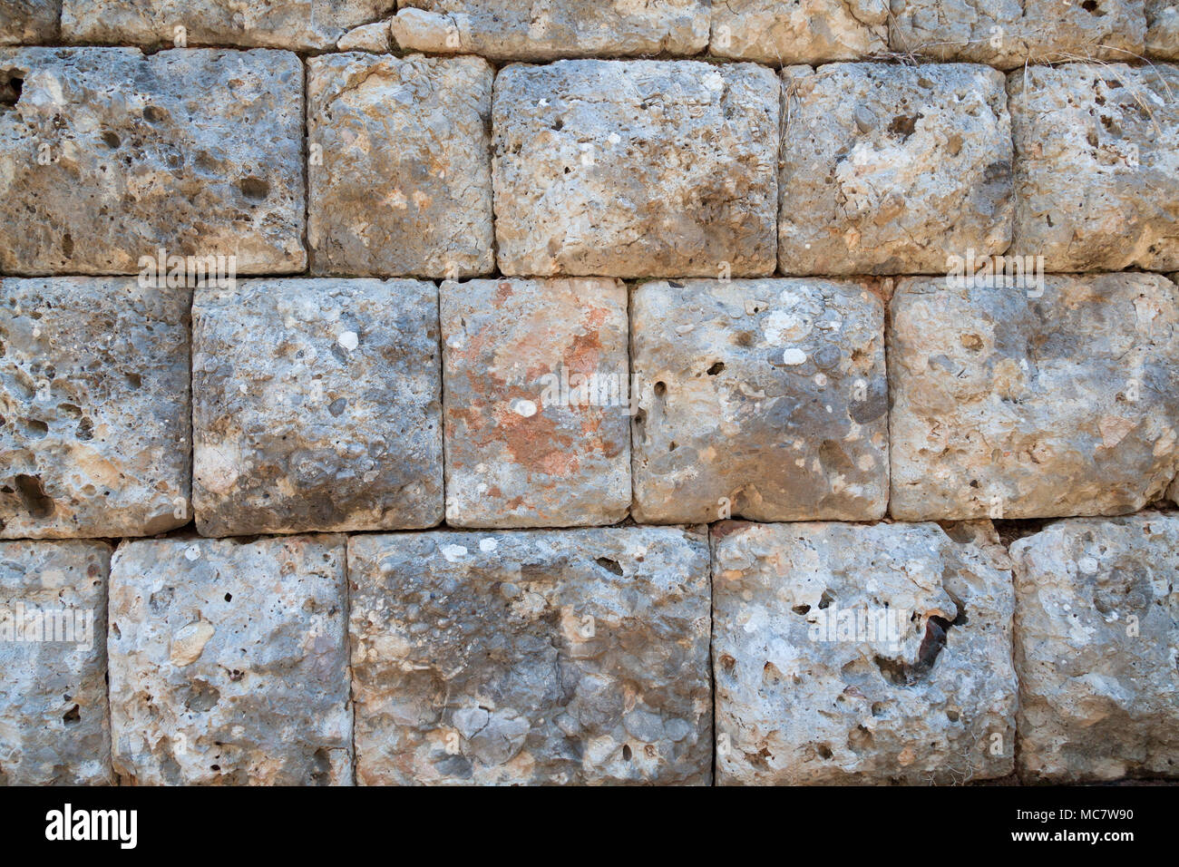 Ancient stone wall on the Sideyri island in Turkey Stock Photo - Alamy
