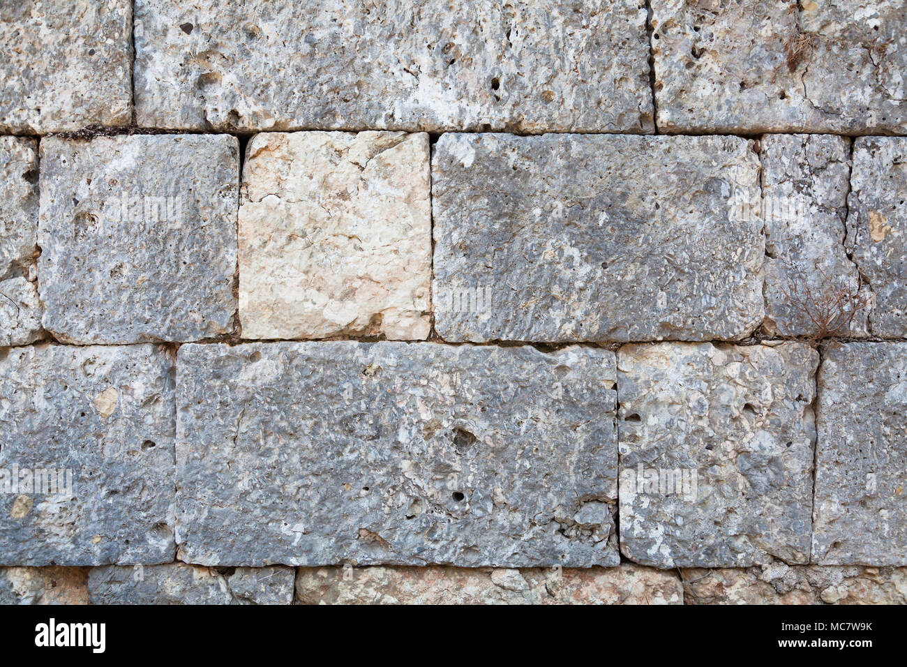 Ancient stone wall on the Sideyri island in Turkey Stock Photo - Alamy