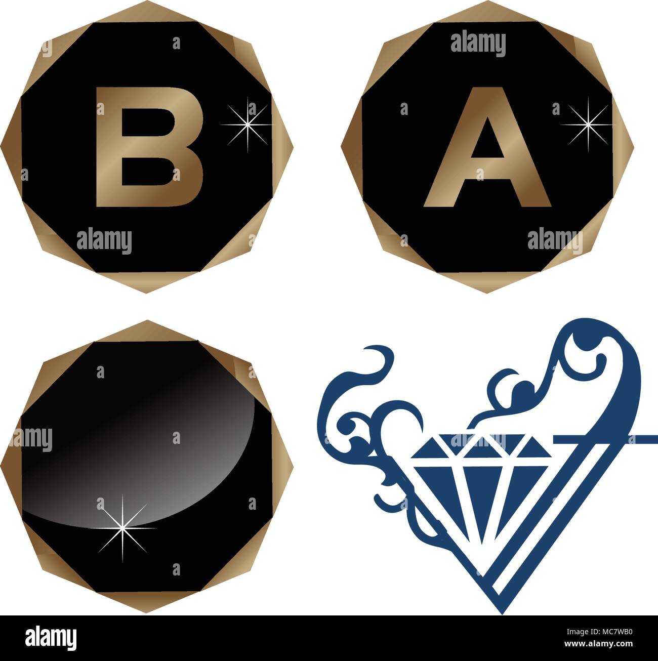 Diamond Shine Template Set Stock Vector Image & Art - Alamy