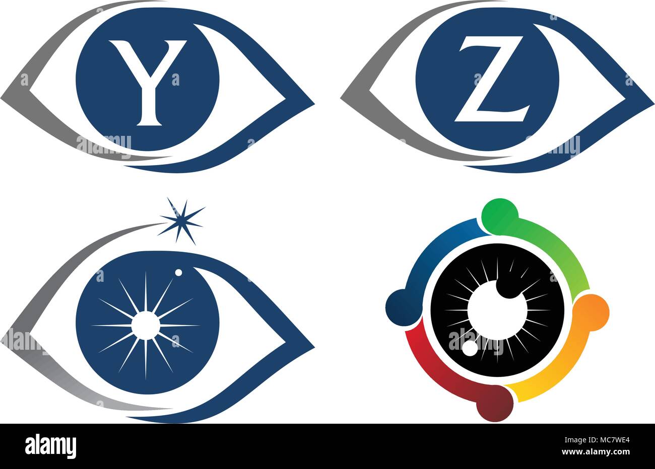 Eye Care Solutions Set Stock Vector Image & Art - Alamy