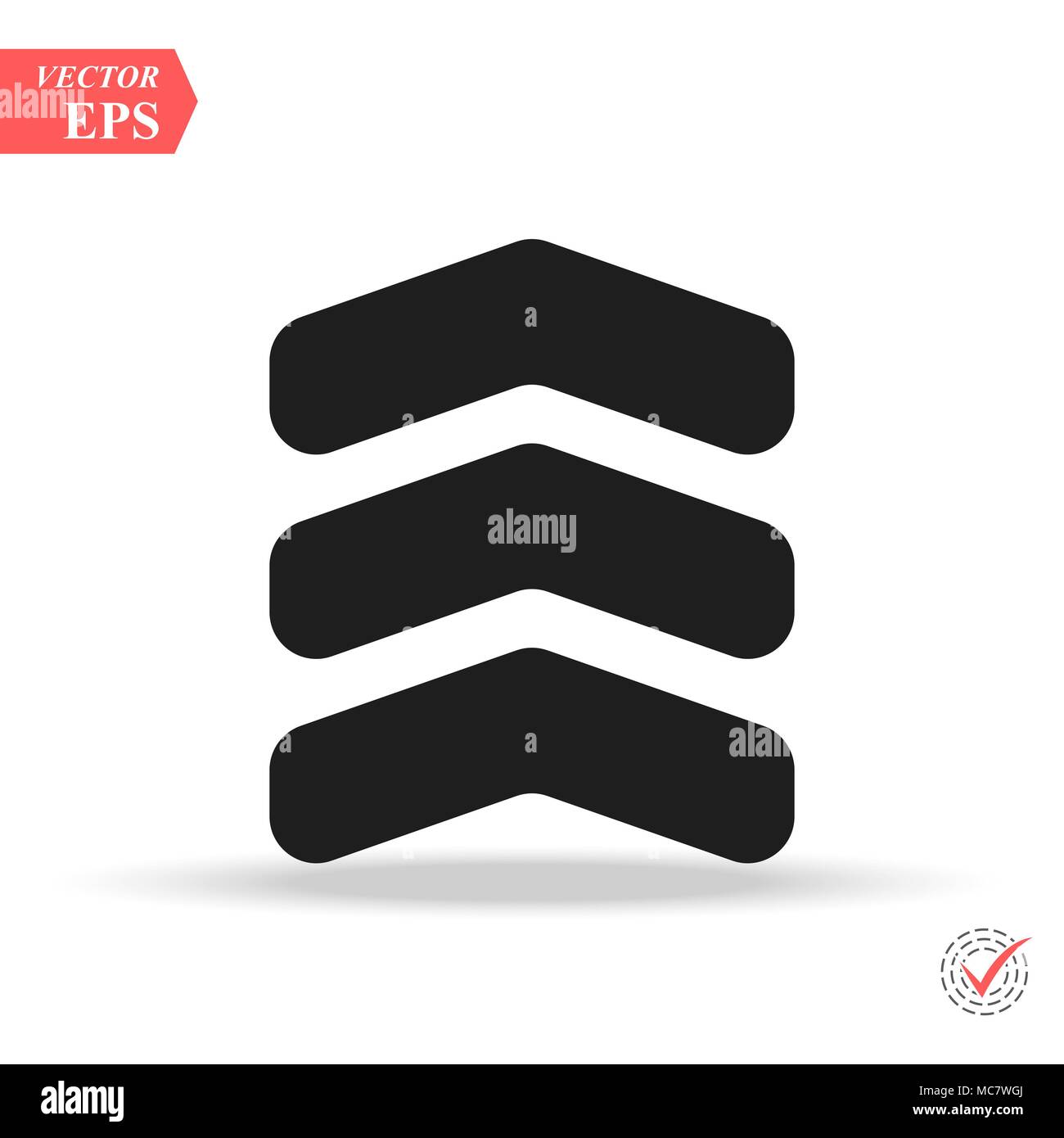 chevron icon in trendy flat style isolated on background. chevron icon ...