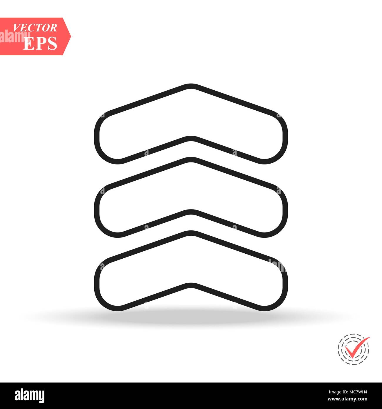 chevron icon in trendy flat style isolated on background. chevron icon ...