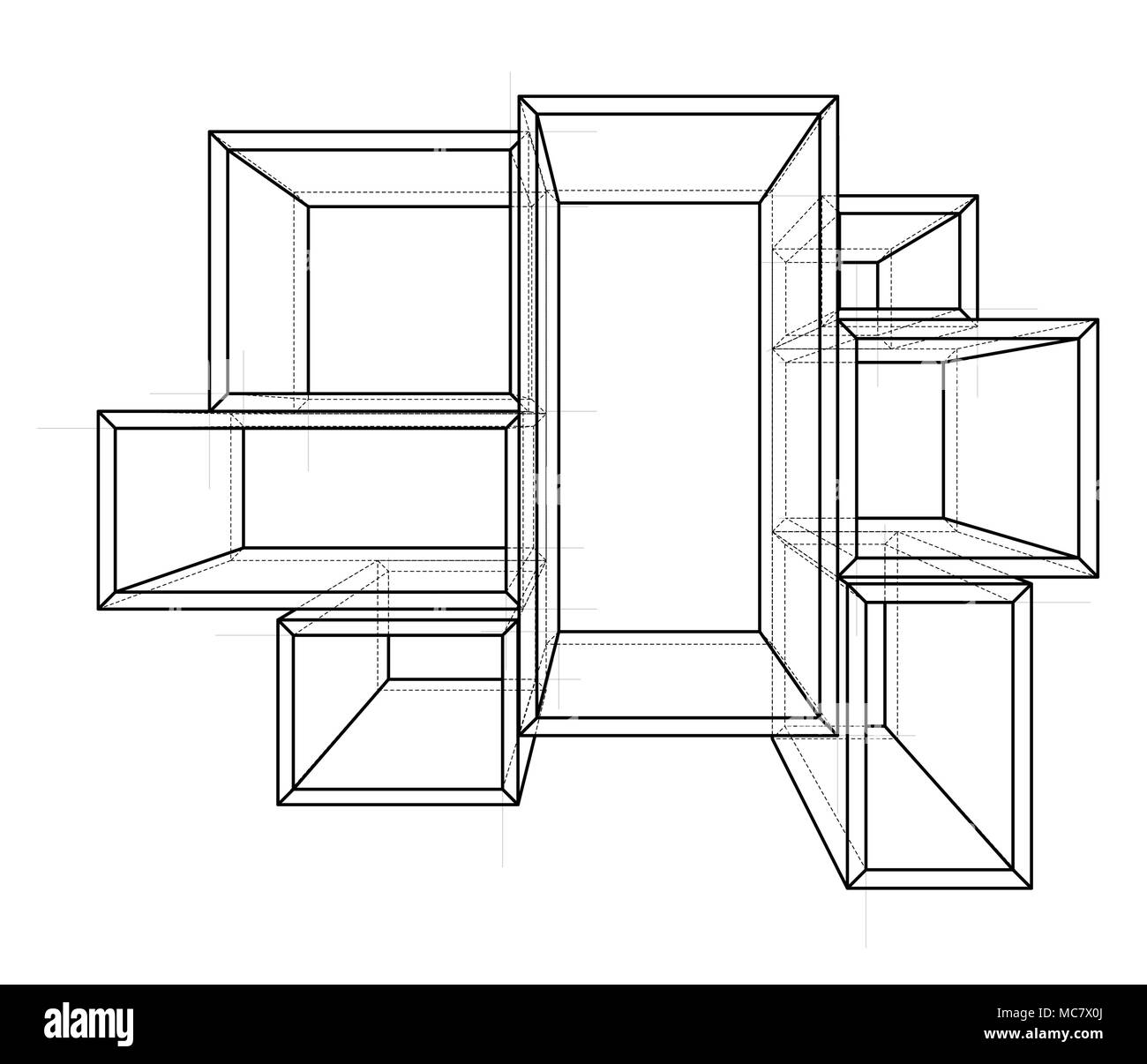 Empty showcase outline. Vector Stock Vector Image & Art - Alamy