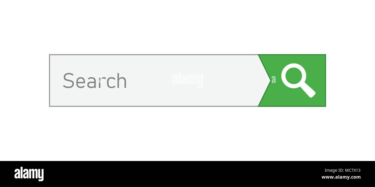 Search bar vector ui element icon in flat style. Search website form ...