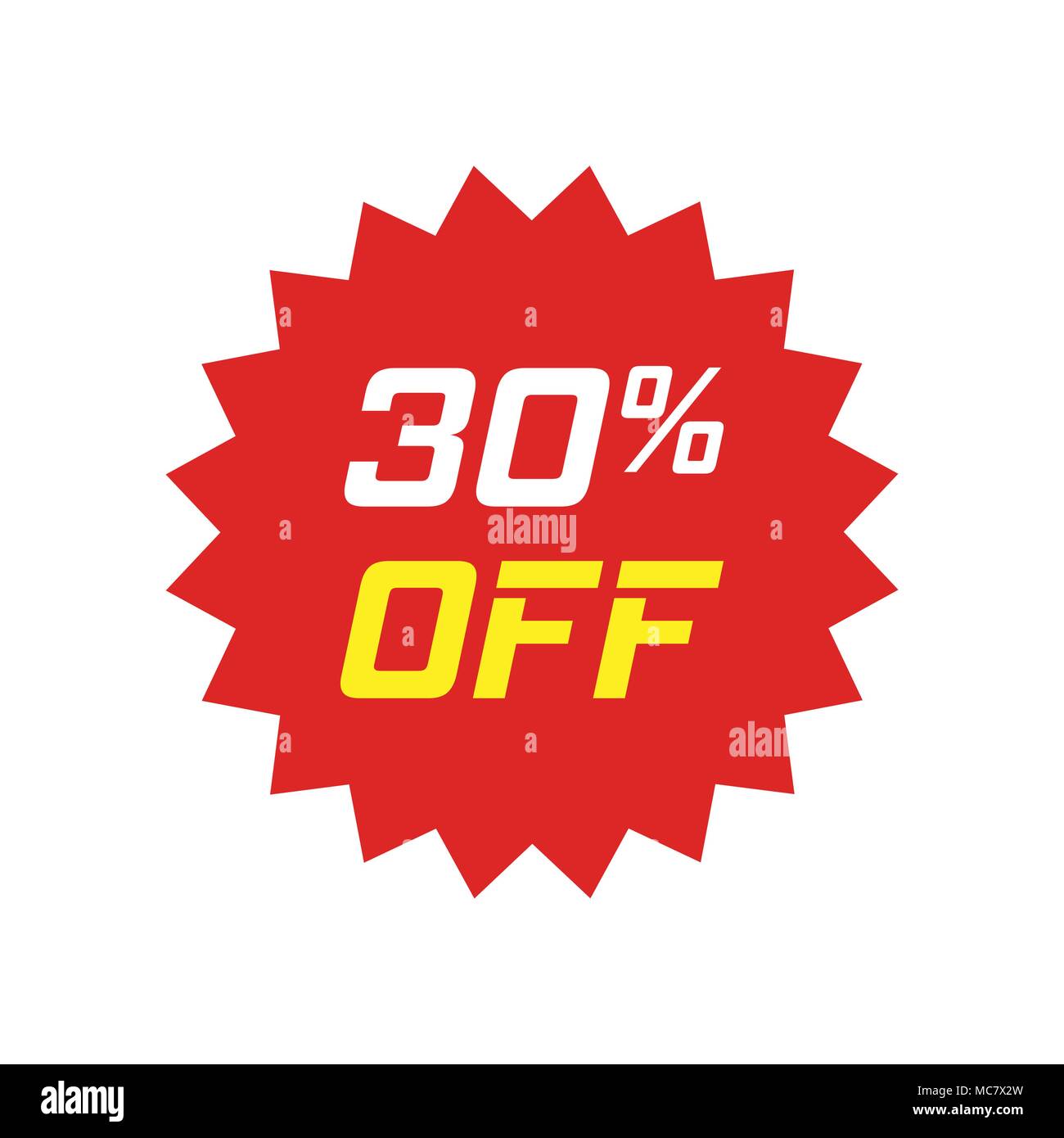 Discount sticker vector icon in flat style. Sale tag sign illustration ...