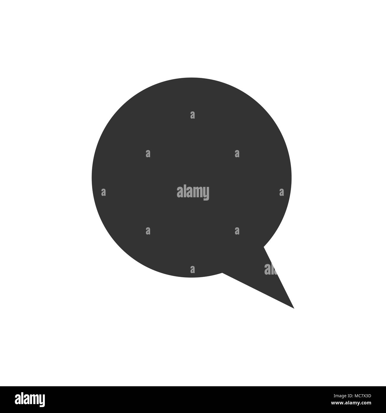 Blank empty speech bubble vector icon in flat style. Dialogue box on ...