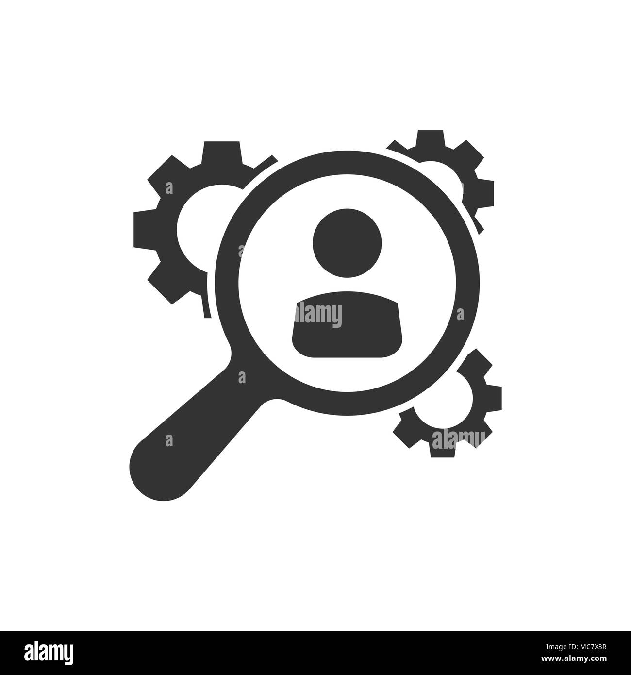 Human resources, recruitment, HR management vector icon in flat style ...