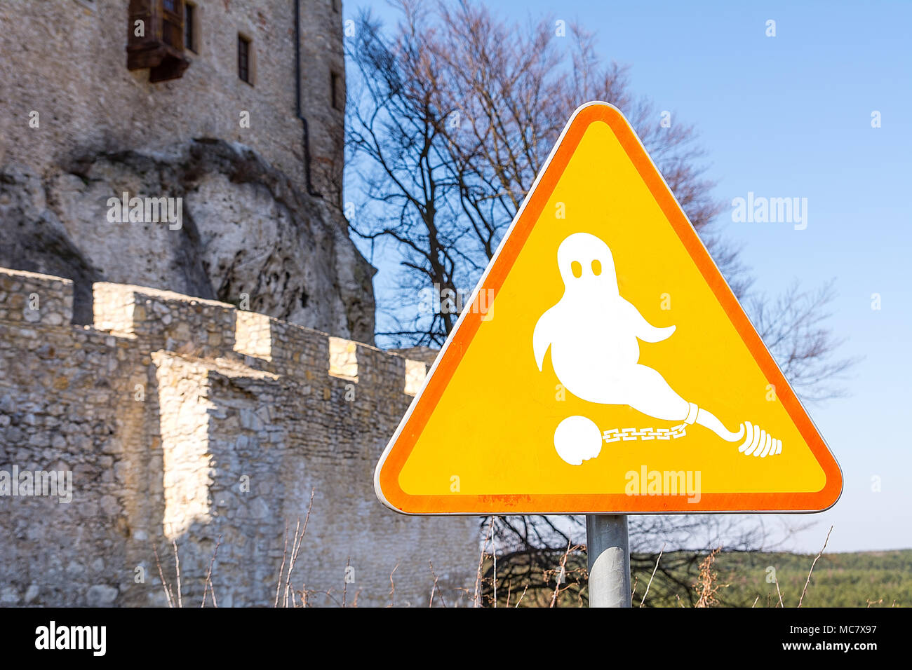 Ghost warning sign hi-res stock photography and images - Alamy