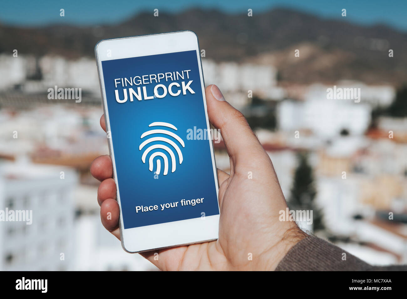 Biometrics smart phone hi-res stock photography and images - Alamy