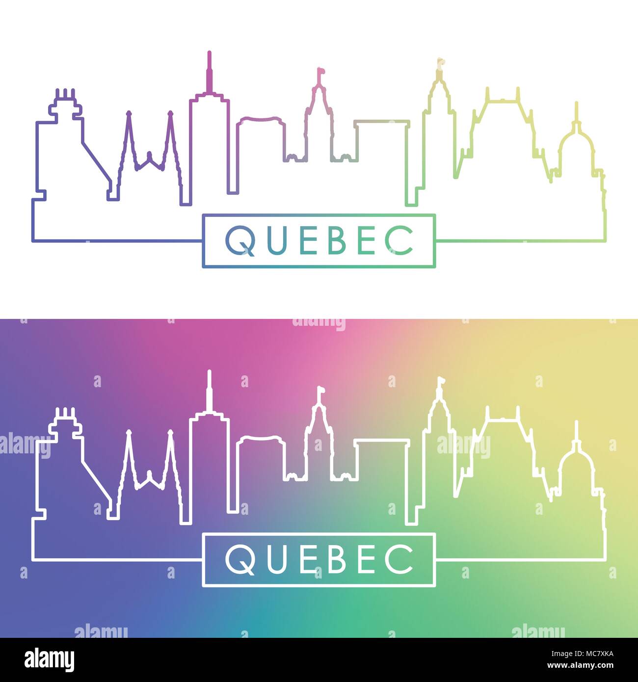 Quebec city landscape Stock Vector Images - Alamy