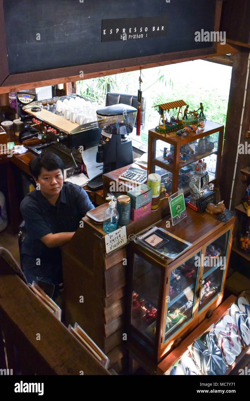 Espresso Bar, Pai, Northern Thailand Stock Photo - Alamy