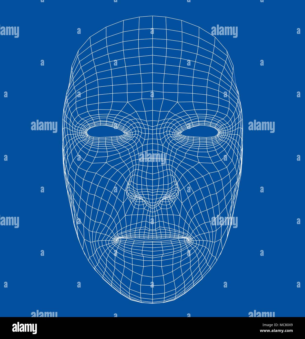Wire-frame abstract human face Stock Vector Image & Art - Alamy