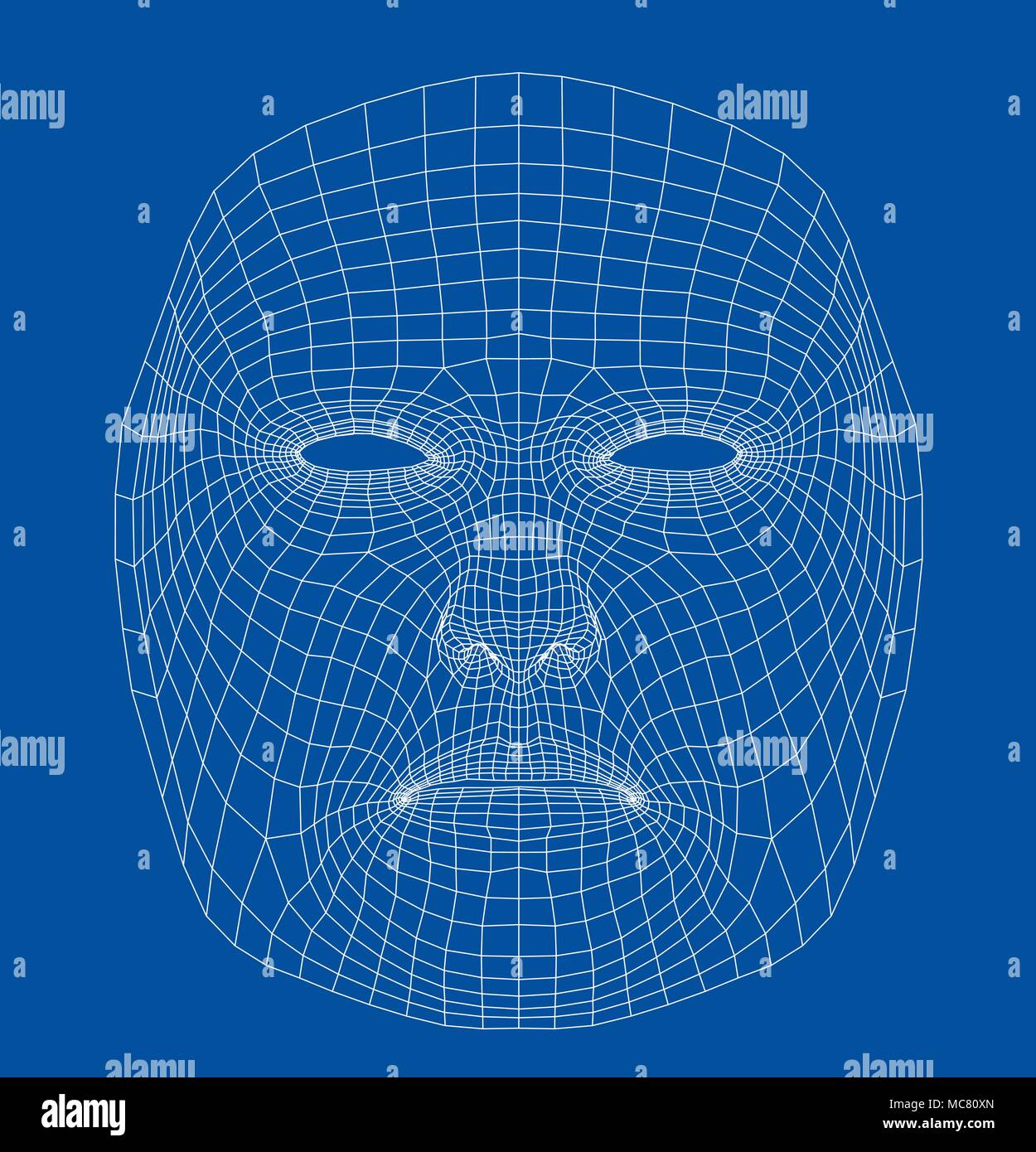 Wire-frame abstract human face Stock Vector Image & Art - Alamy