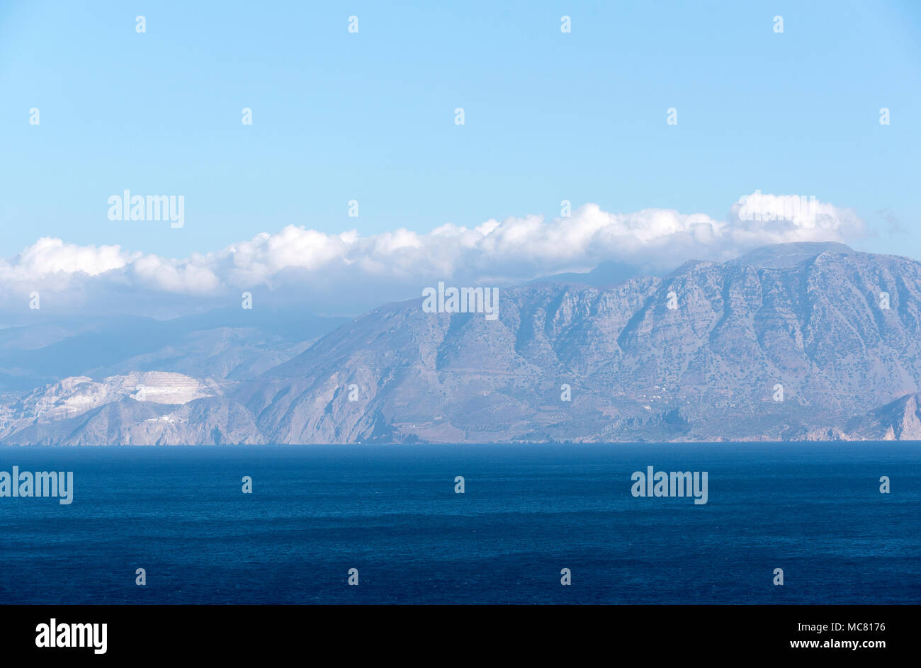Gulf of Mirabello seen from the Cretan town of Agios Nikolaos, Crete ...