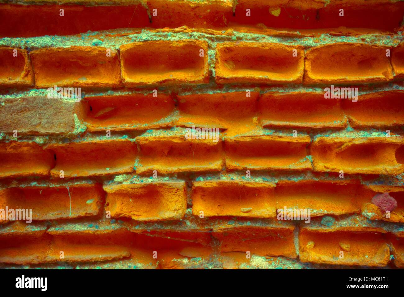 Old ultra orange brick wall, stone background or rock surface - good ...