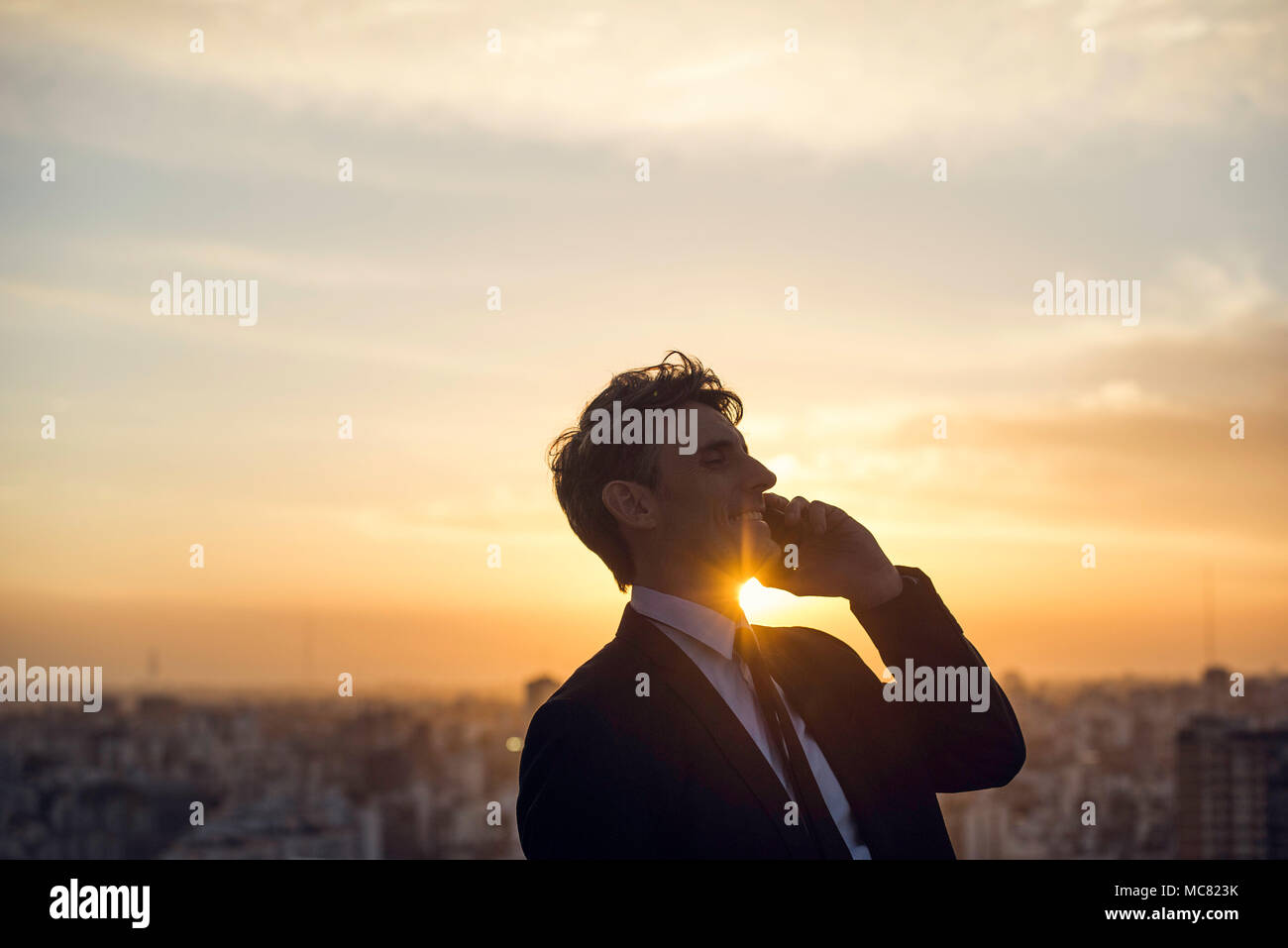 Man lit by phone hi-res stock photography and images - Alamy