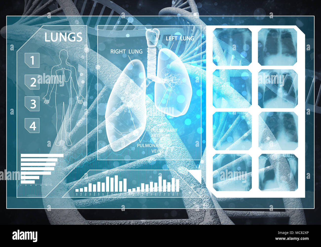 Medicine user interface Stock Photo - Alamy
