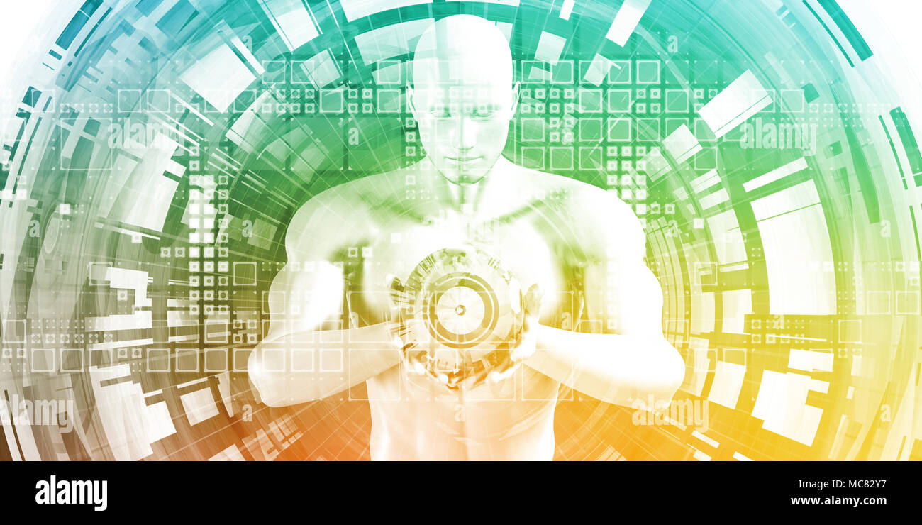 Modern Digital Economy on a Global Work Scale Stock Photo - Alamy