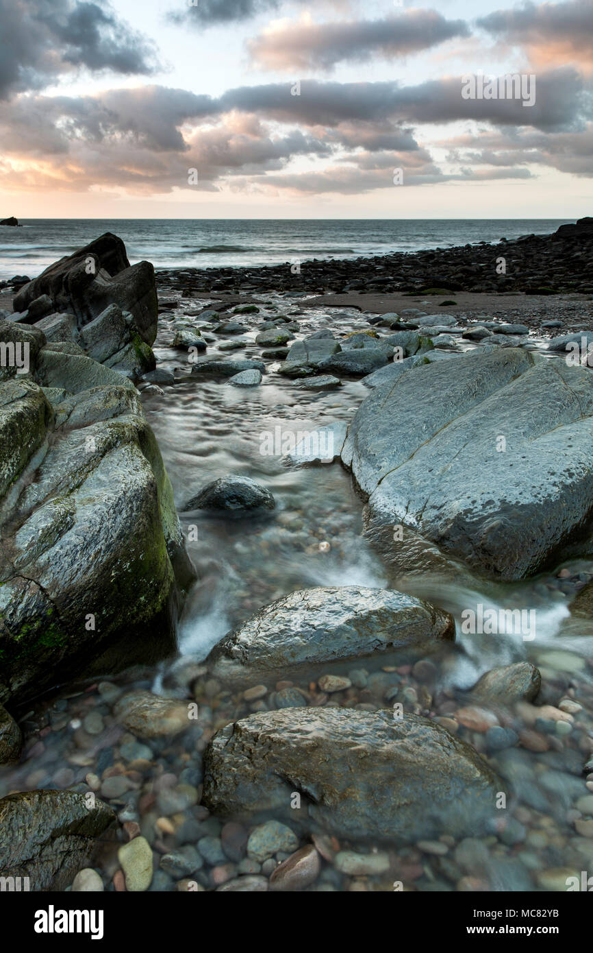 Lee Bay in Devon Stock Photo - Alamy
