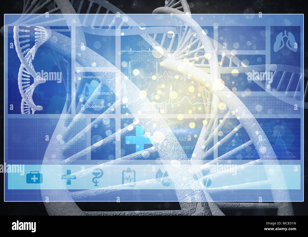 Medicine user interface Stock Photo - Alamy