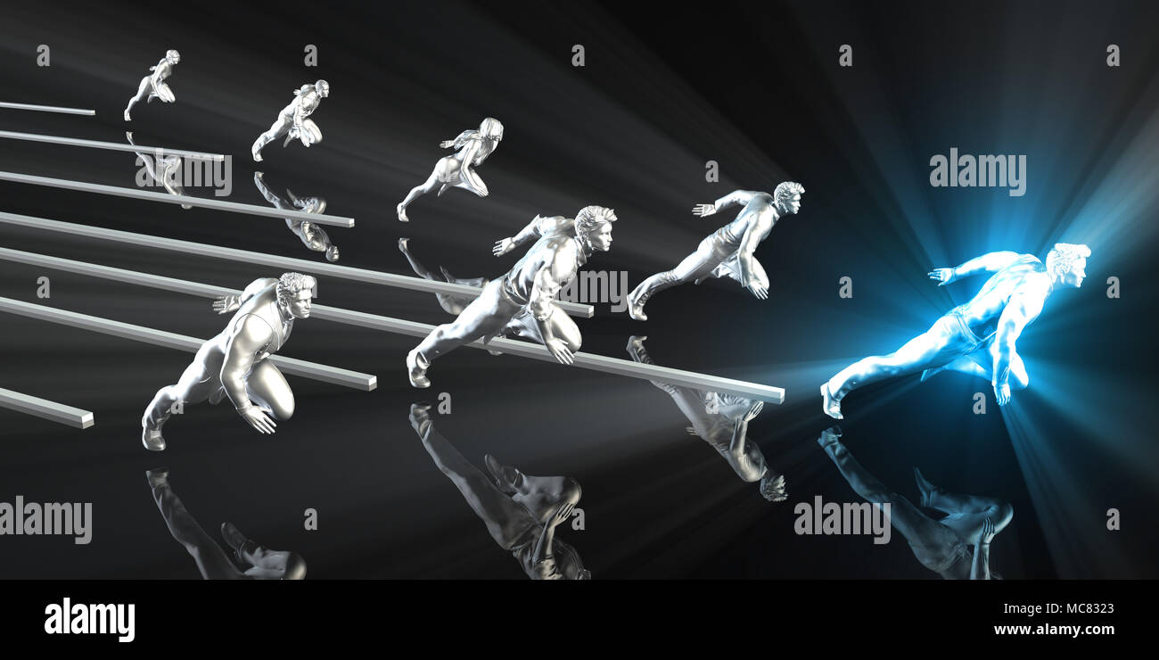 Running Businessmen in a Focused and Attack Formation Stock Photo - Alamy