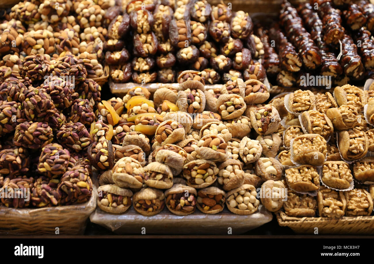 Turkish Sweets in Spice Bazaar, Istanbul City, Turkey Stock Photo - Alamy
