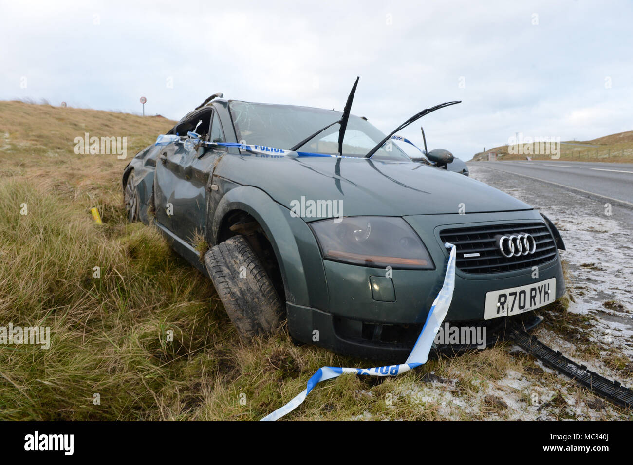 Road accident police tape hi-res stock photography and images - Alamy
