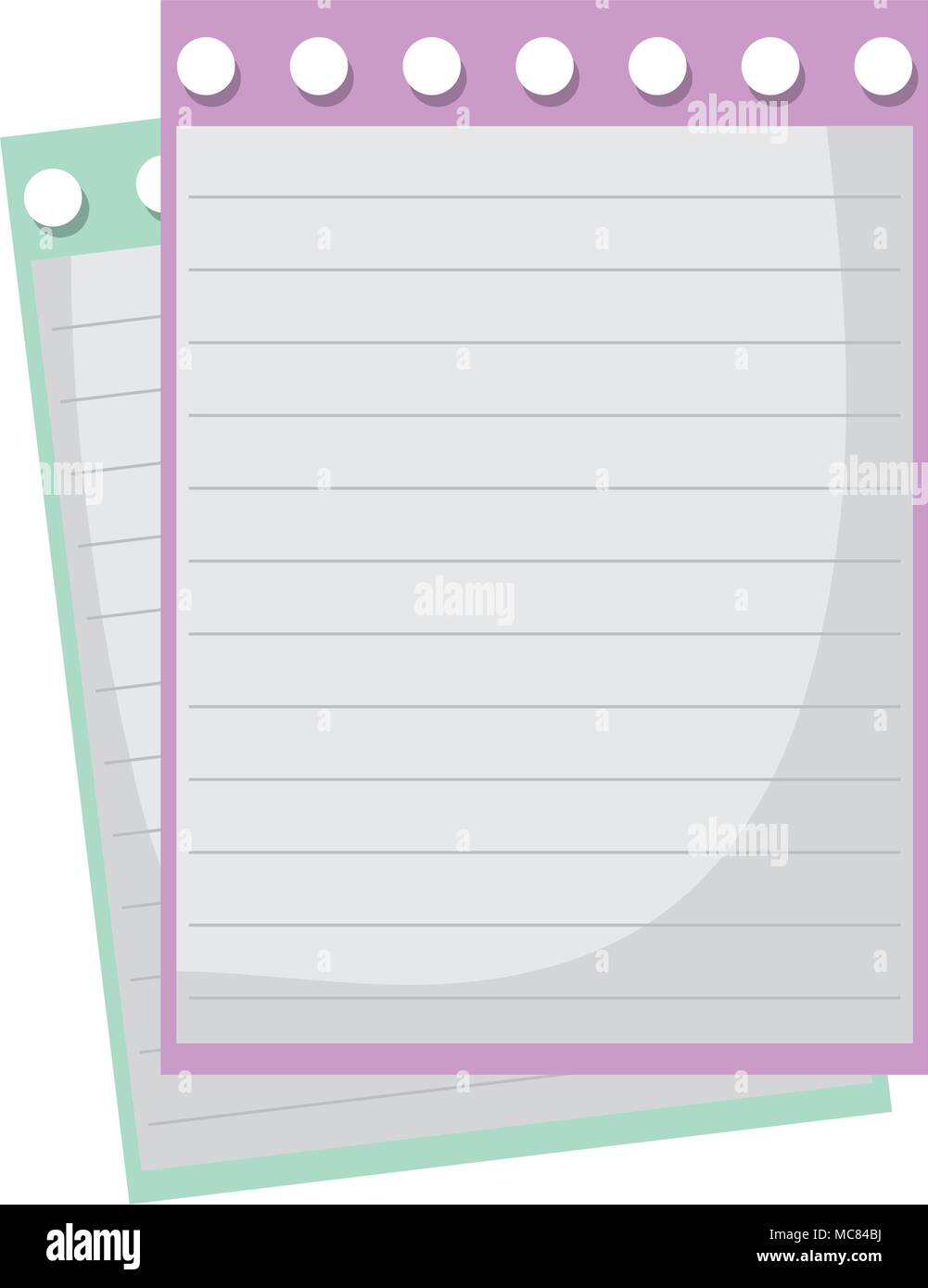 notebook paper school education object Stock Vector Image & Art - Alamy