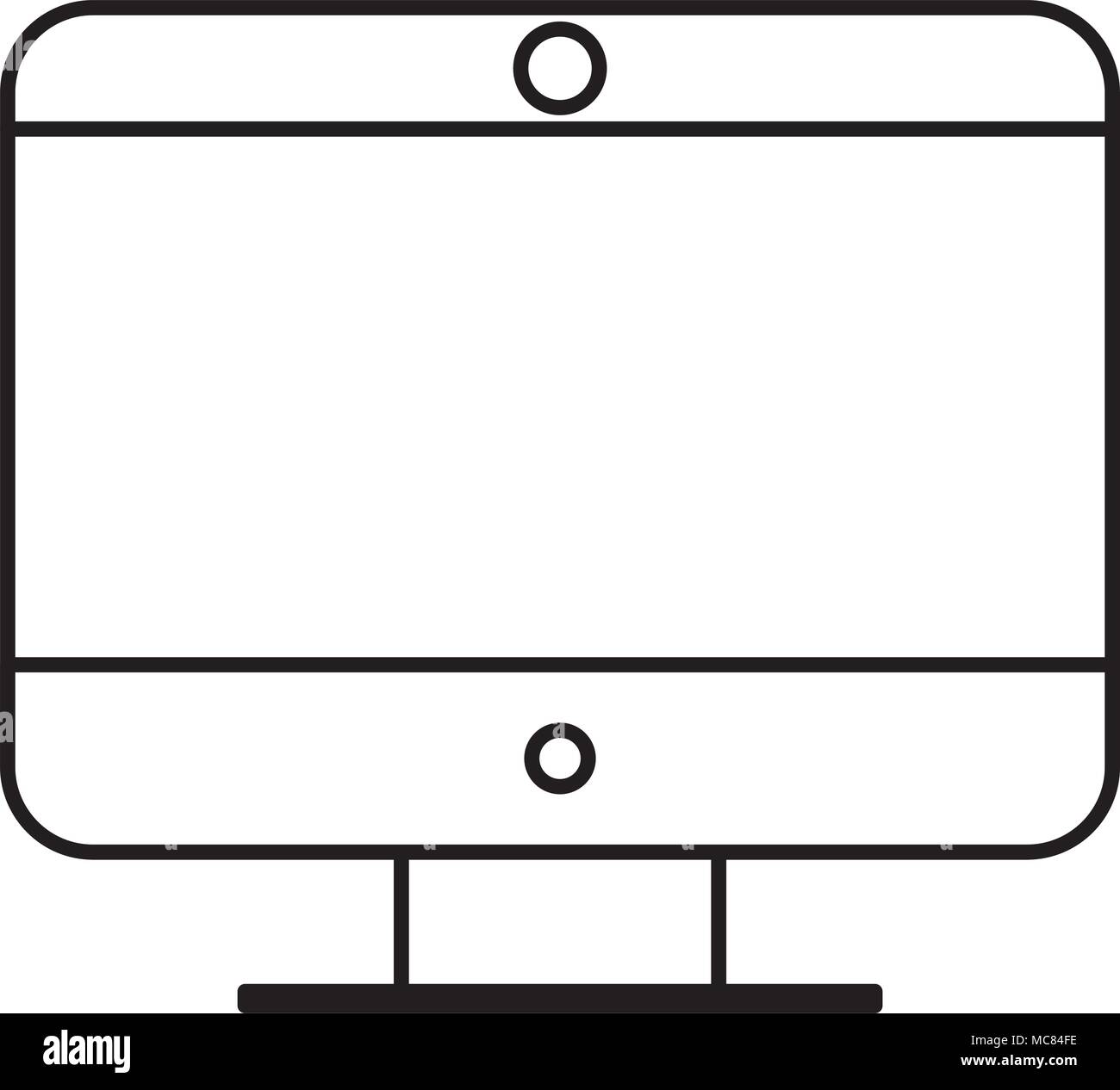 line electronic screen computer technology service Stock Vector Image ...