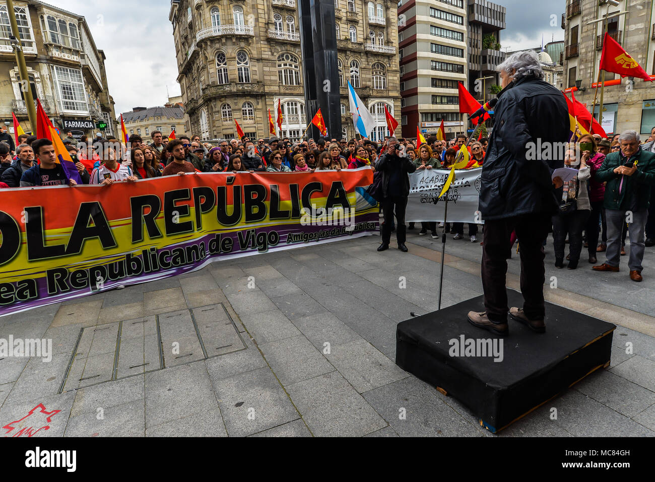 Vigo - Galicia - Spain - 14th April 2018 - March to commemorate the ...