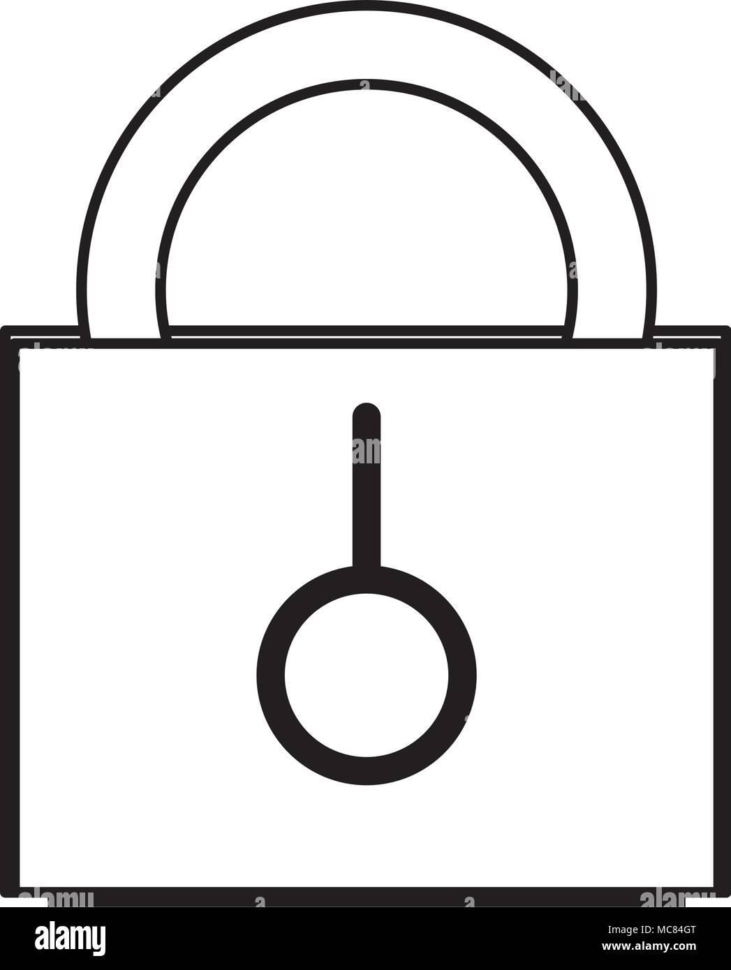 Line Padlock Security And Protect Access Object Stock Vector Image And Art Alamy
