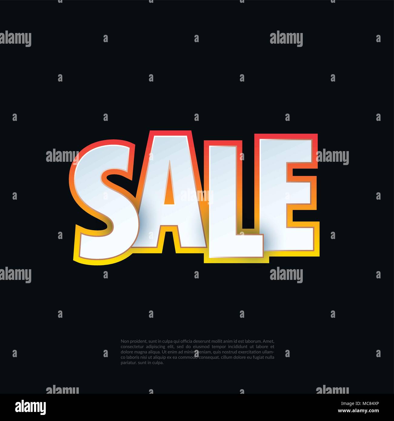 Sale banner template design. Special offer, colourful letters for ...