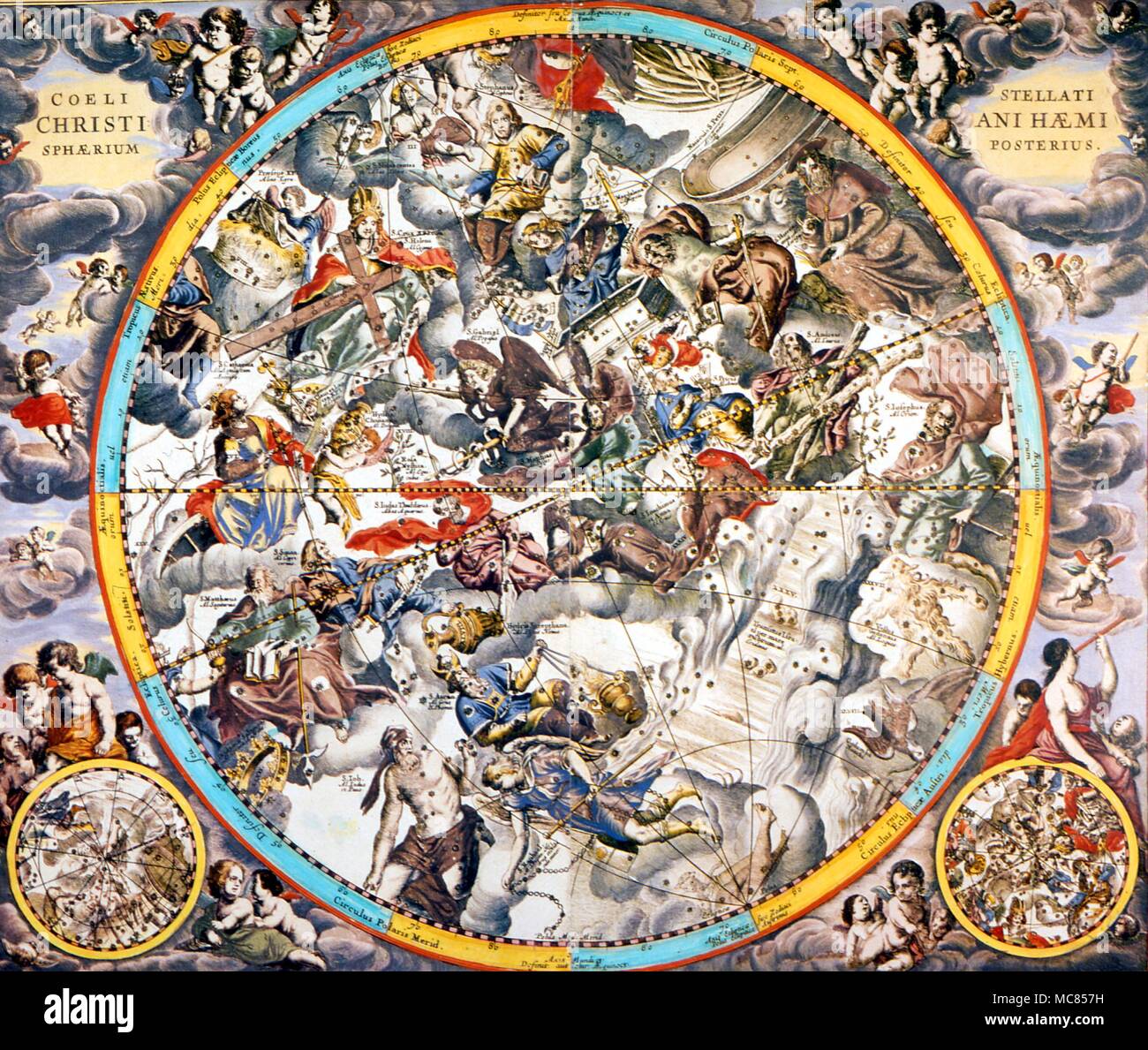 Constellations Copperplate engraving by Andreas Cellarius, 1660, from ...