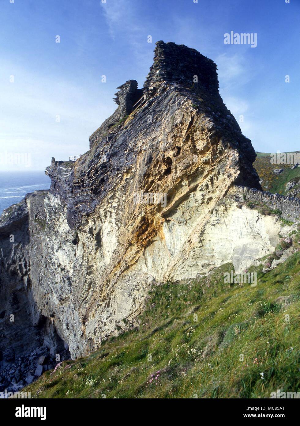 Arthurian legends - Tintagel Castle, supposedly the castle where King ...