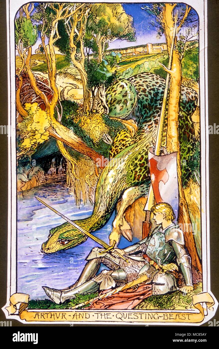 Arthur and the 'Questing Beast' - Illustration by Ford, from Andrew ...