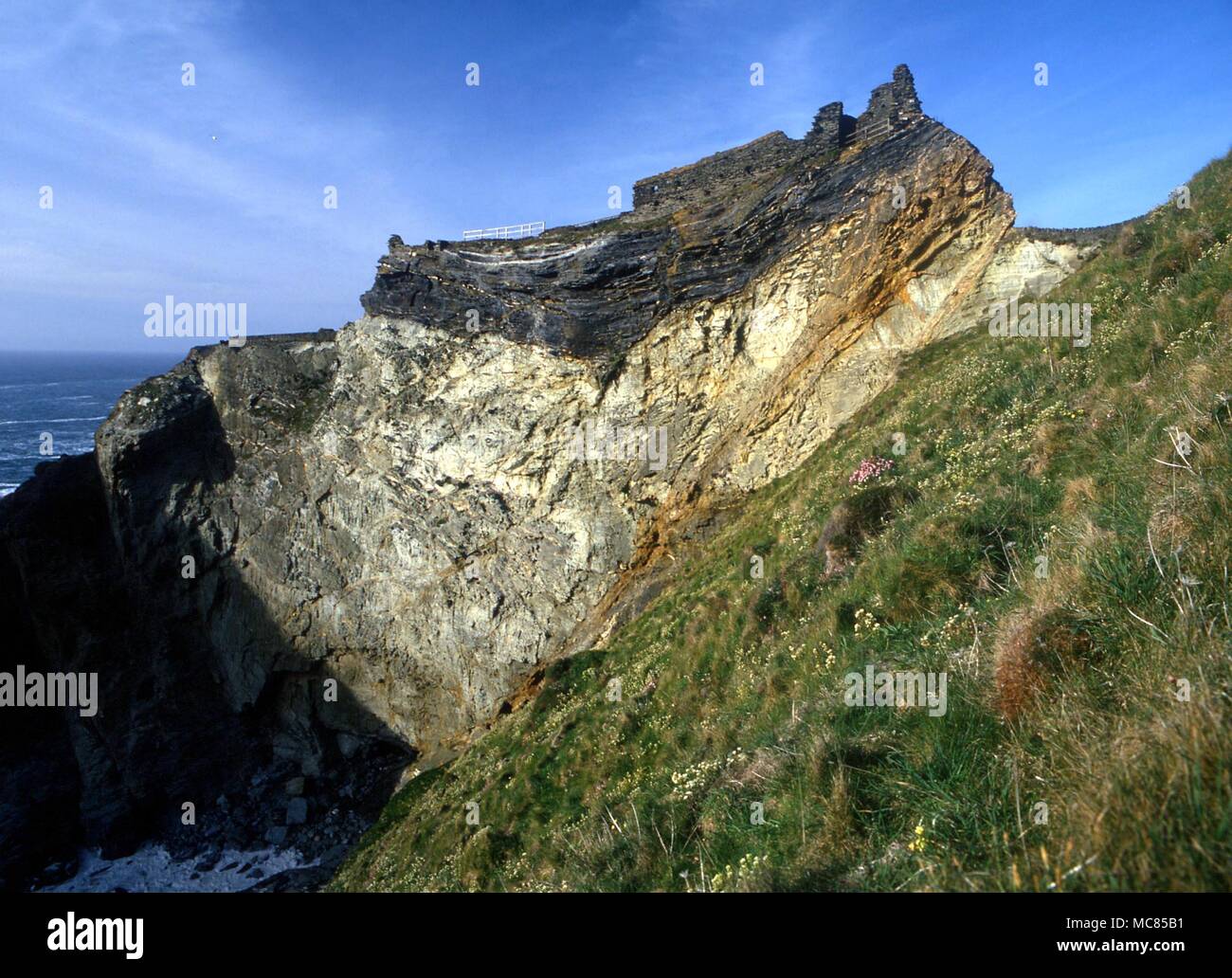 Arthurian legends - Tintagel Castle, supposedly the castle where King ...