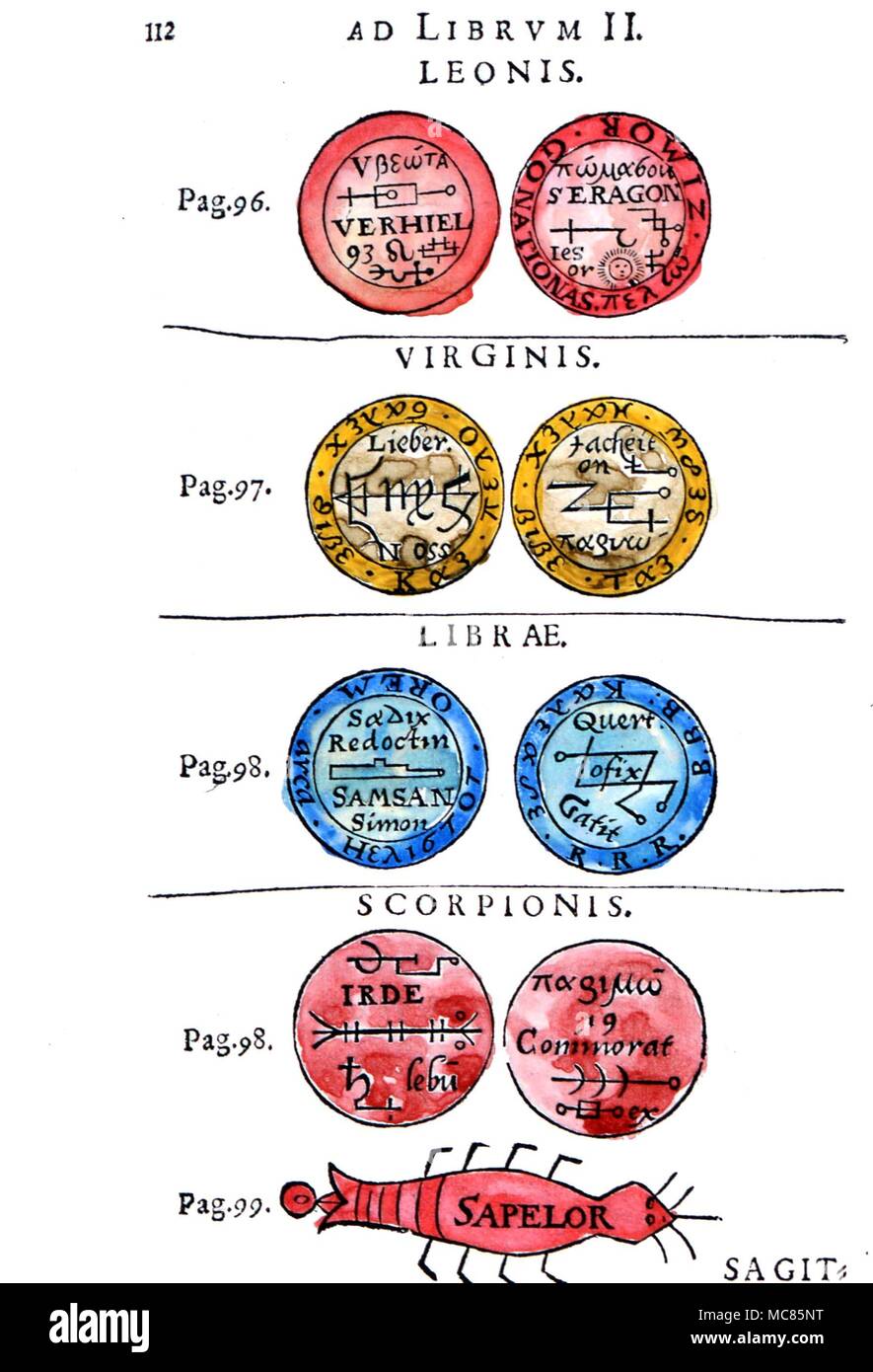 GRIMOIRE Seals and demonic sigils Seals with astrological and demonic ...