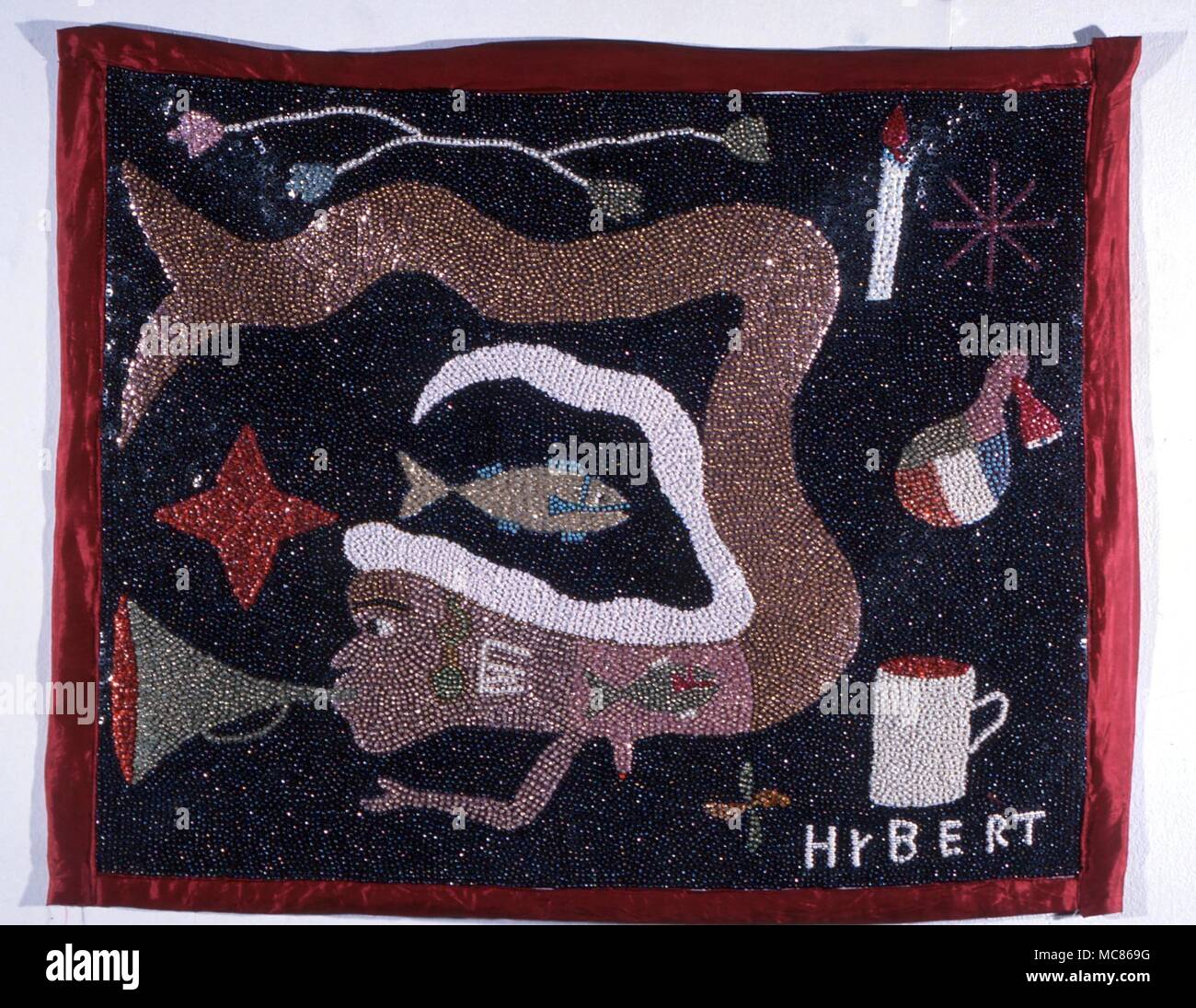 MERMAID Voudoun altar painting. 'La Sirene' by Hybert, 1995 Stock Photo ...