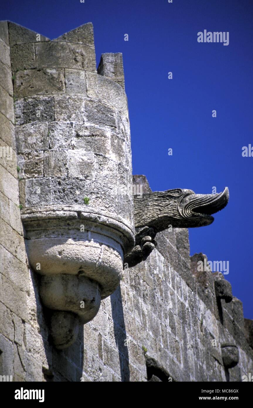 GARGOYLE Gargoyles on the architecture in the so-called 'street of the ...