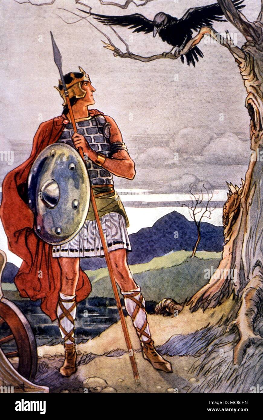 CELTIC Cuchullin and Morrigu, who appears in the guise of a talking ...