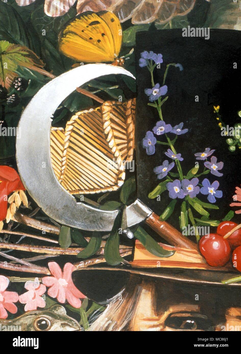 CELTIC Druidic sickle Detail of painting by Gordon Wain, 'Country Magic ...