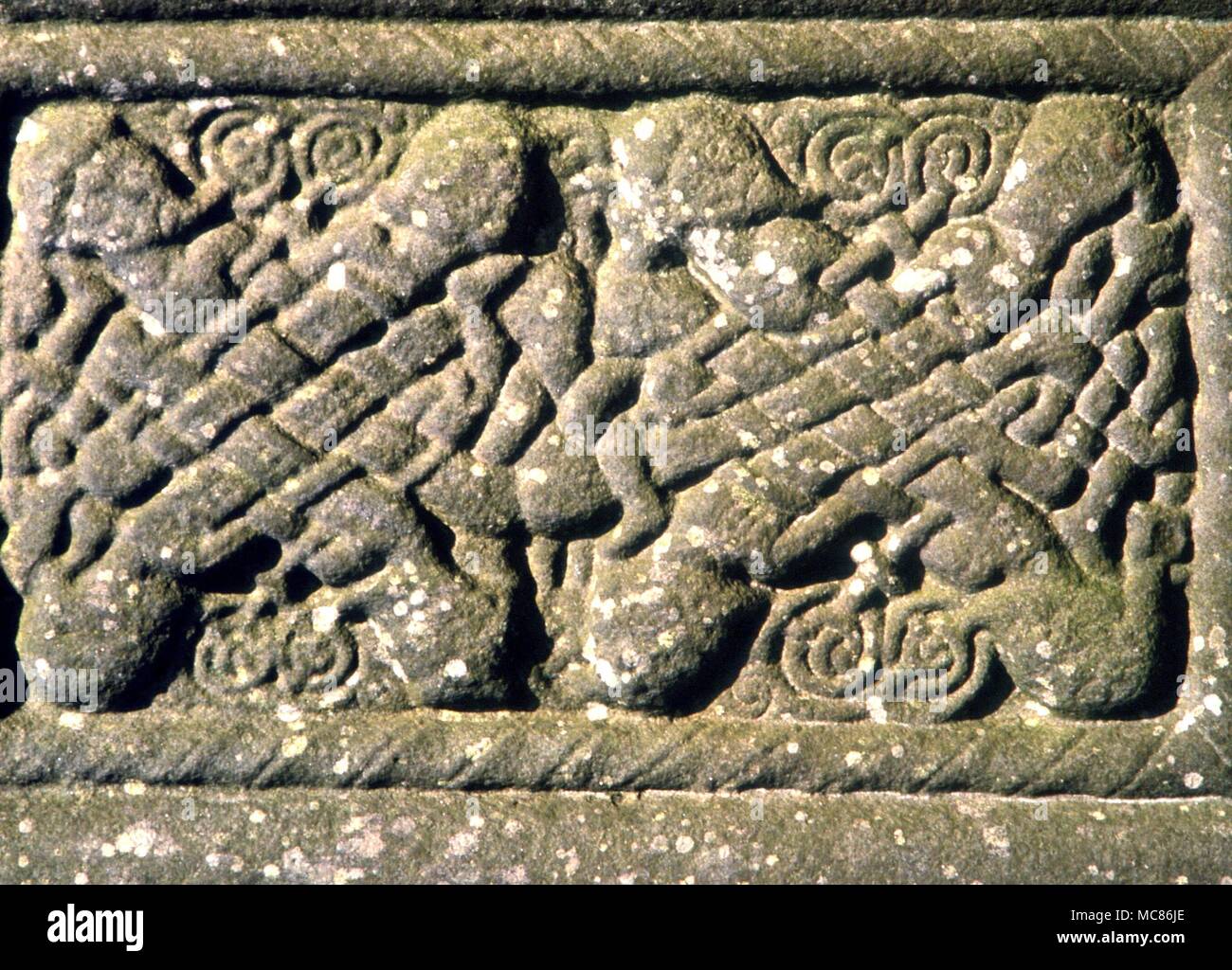 CELTIC Celtic interlace, bas-relief on the Monasterboice cross, Ireland ...