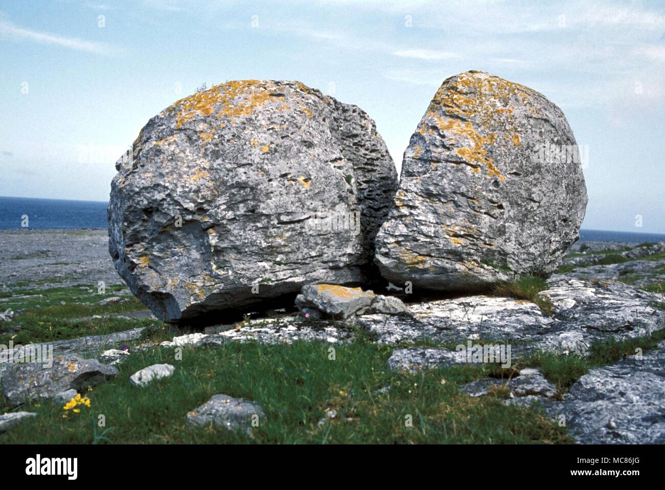CELTIC Glacial erratics on the Burren, county Clare, Ireland Stock ...