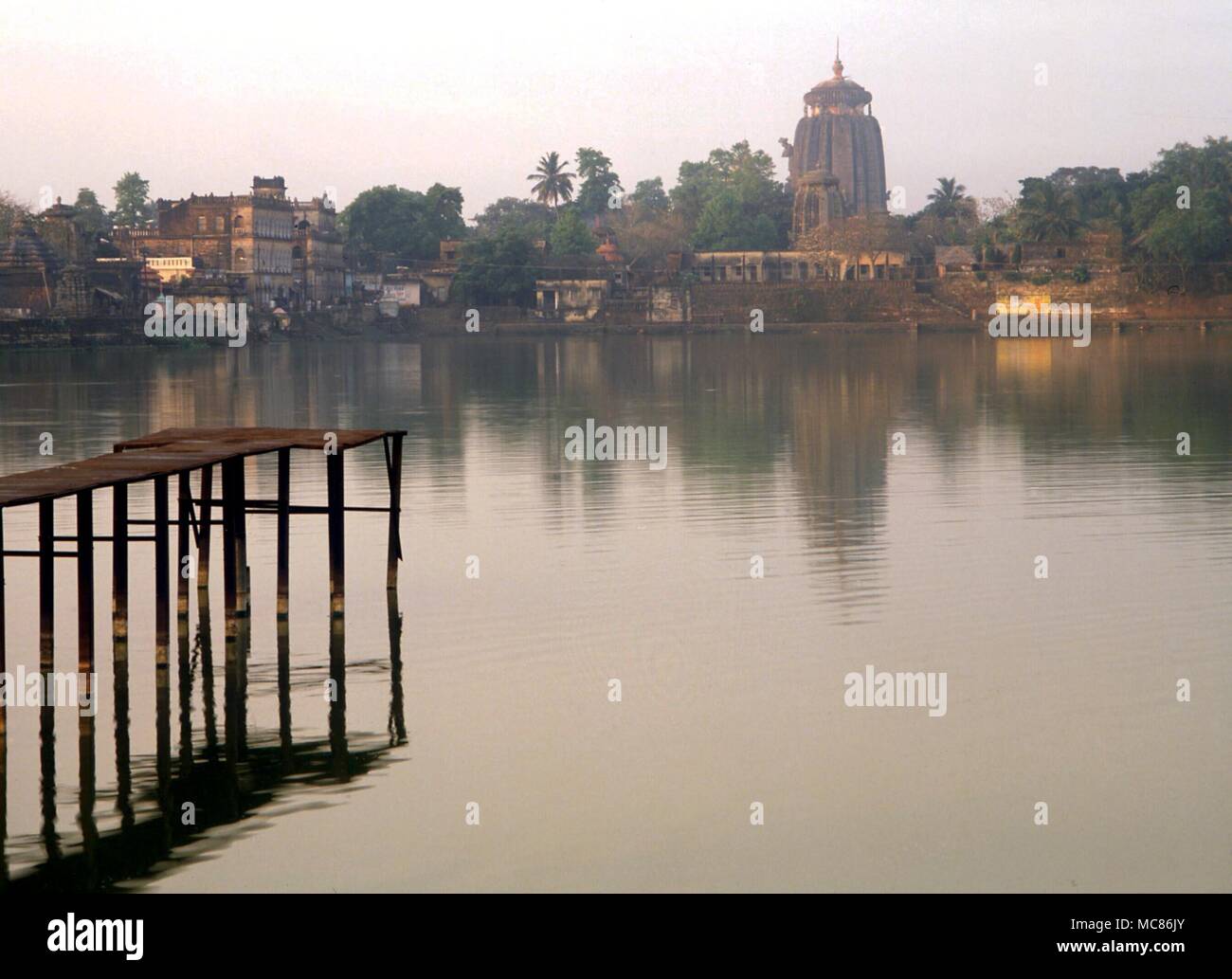 INDIA The Bindu Sagar, or Ocean Drop tank, in Bhubanesvar, Orissa, is ...