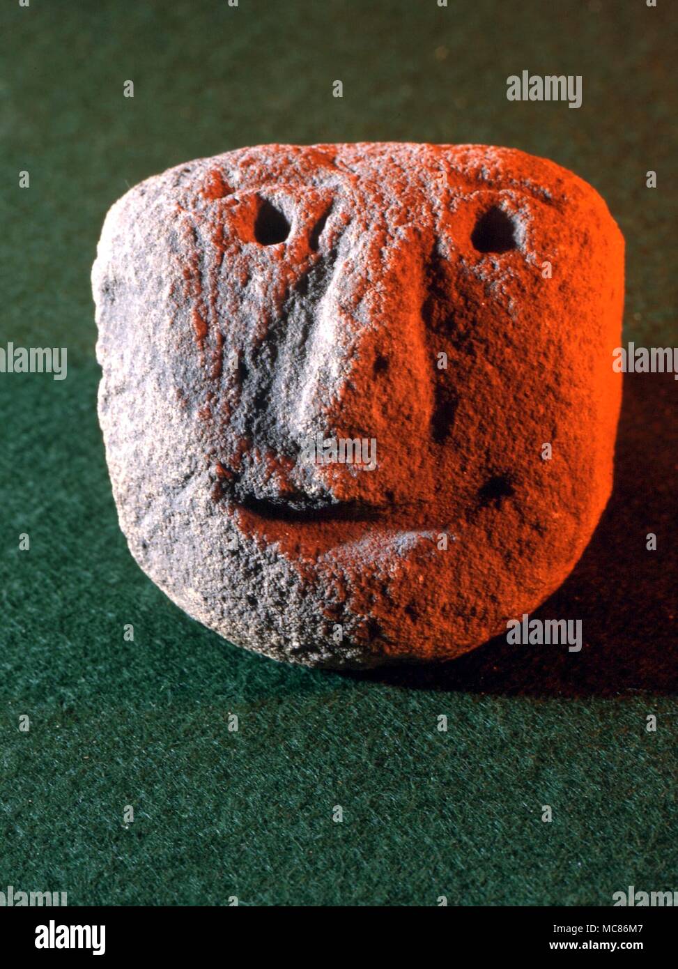CELTIC HEAD found in stone wall at Edmundbyers, Durham. Manor House ...