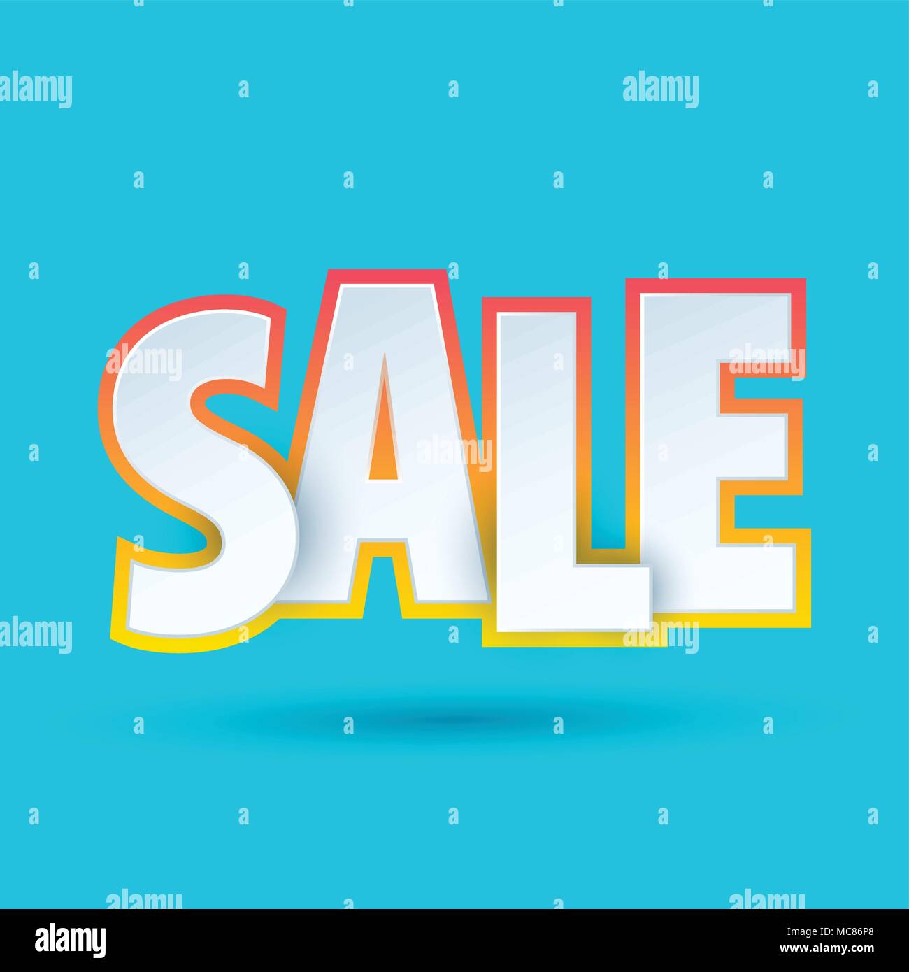 Sale banner template design. Special offer, colourful letters for ...