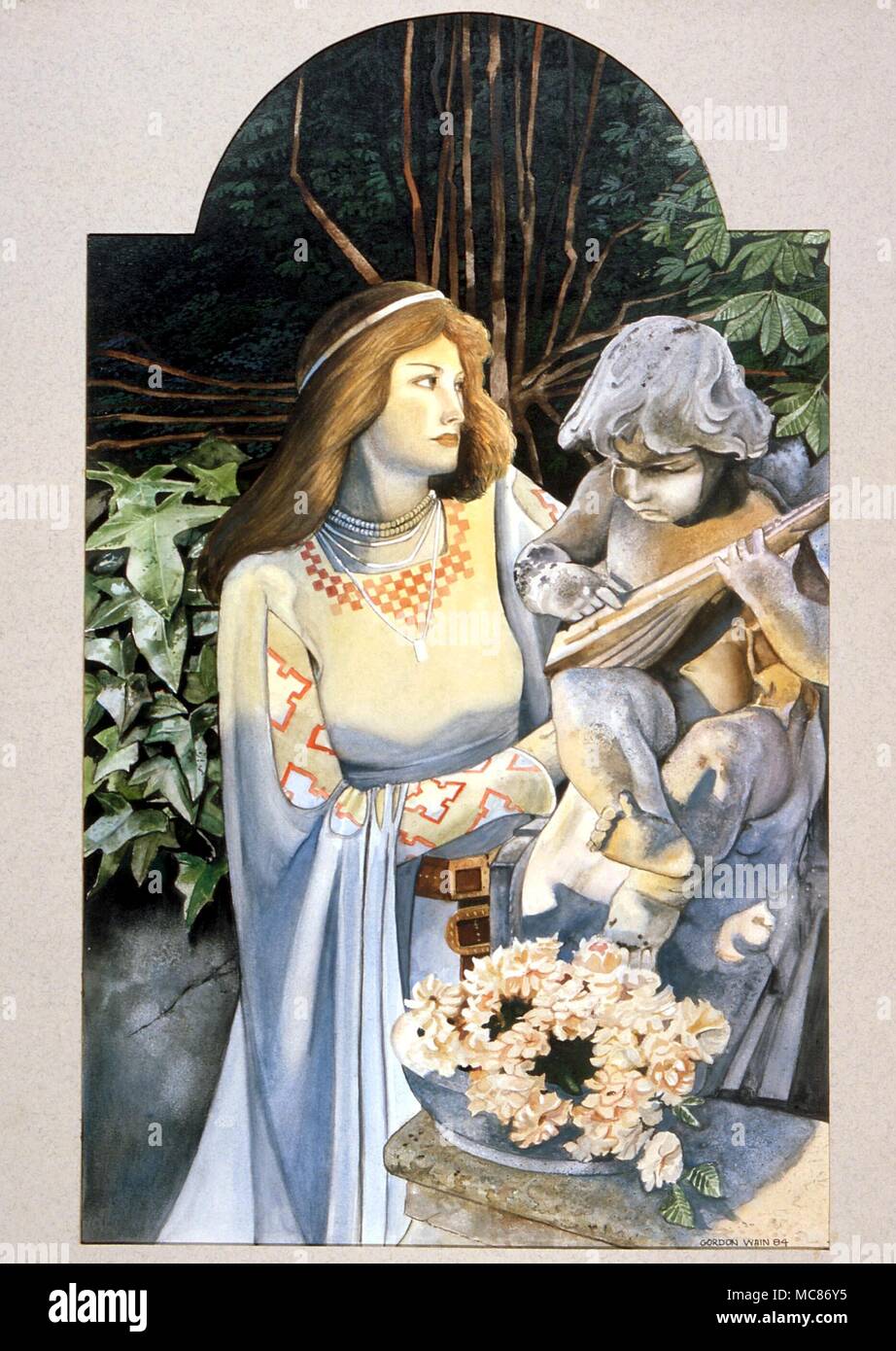 BRITISH MYTHOLOGY A touch of Pan, by Gordon Wain, 1984. Private ...