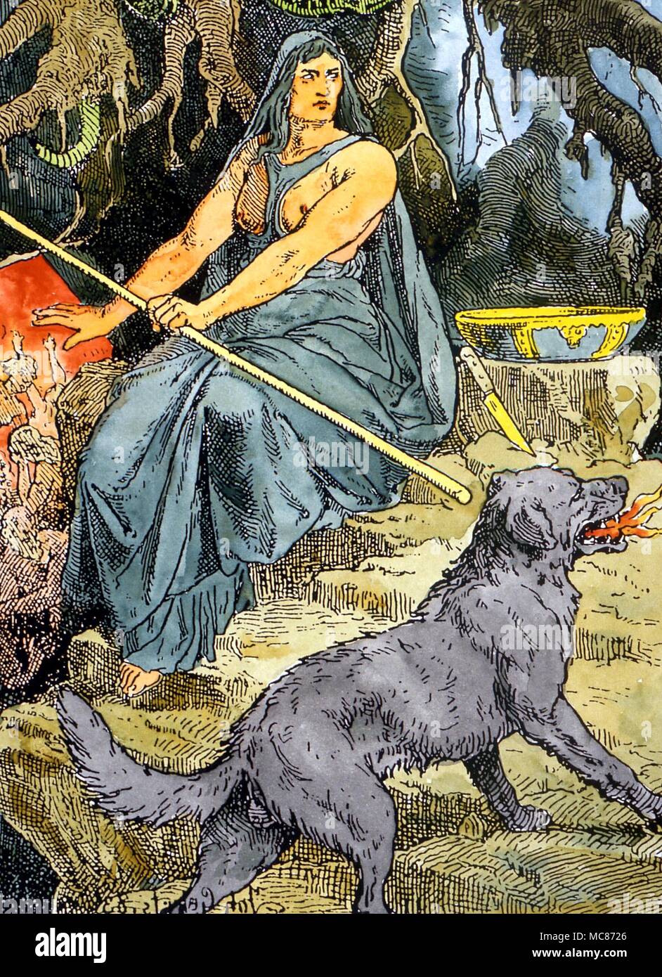 ANIMALS - Wolf Hel, the queen of Nifelheim in Teutonic legend, with her ...
