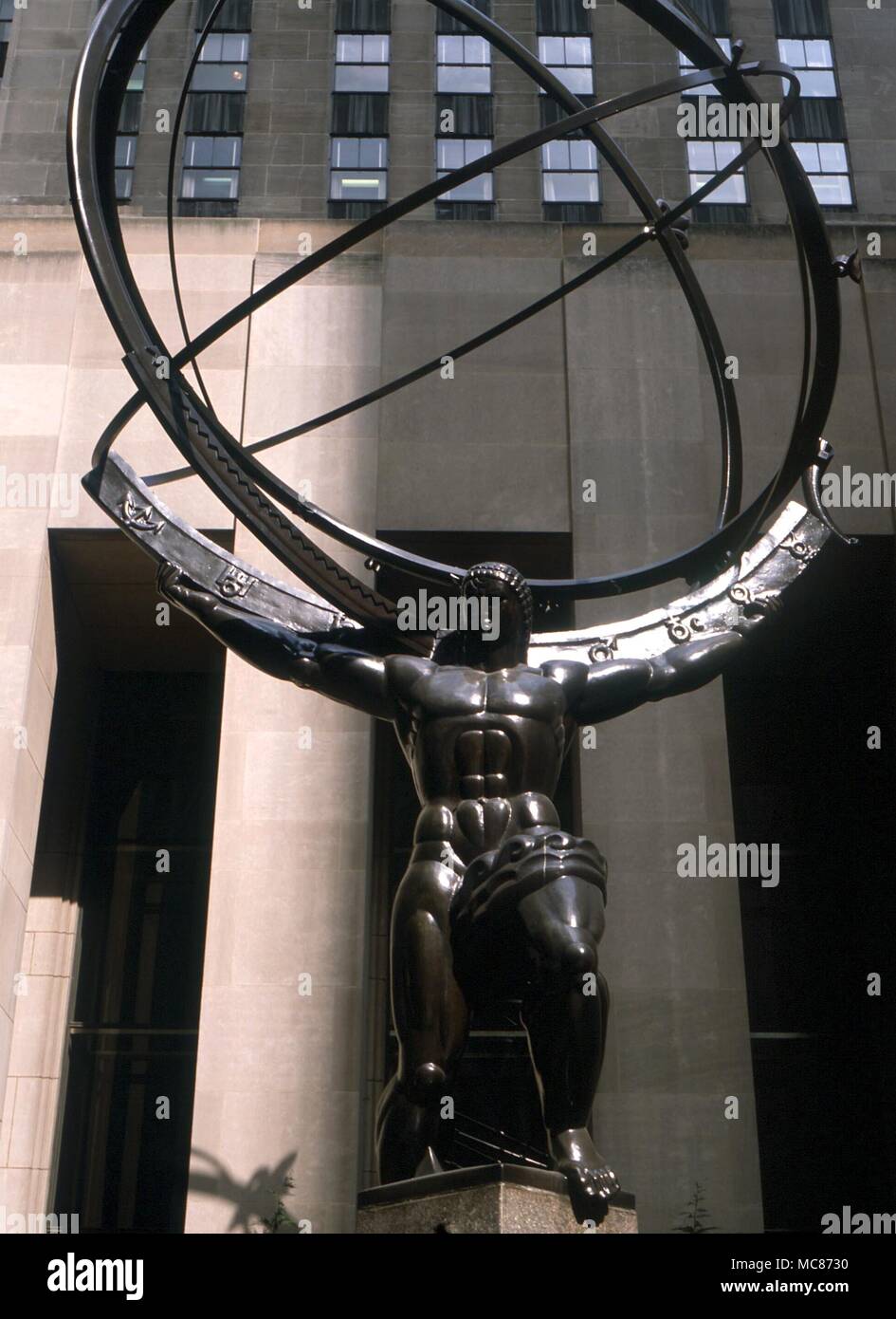 ASTROLOGY - Atlas carrying the sphere of the zodiac, the images marked ...